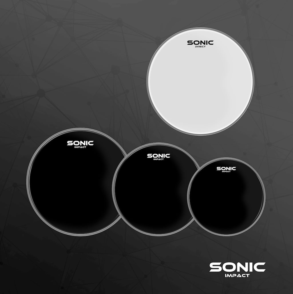 Sonic Impact Black Drum Head Pack