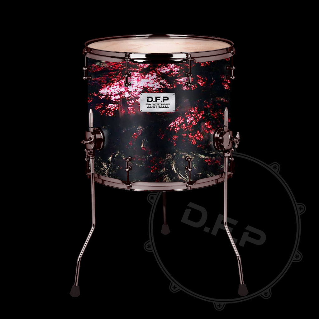 DFP Drum Wrap - Purple & Black Gloom